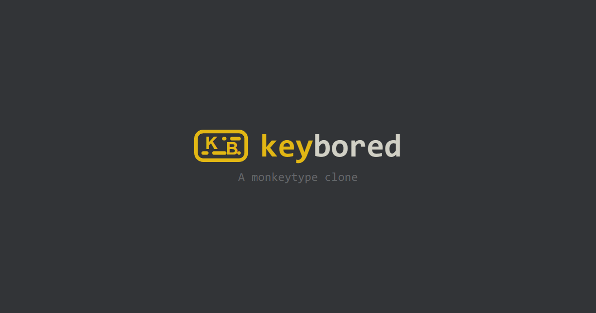 keybored | Monkeytype extended